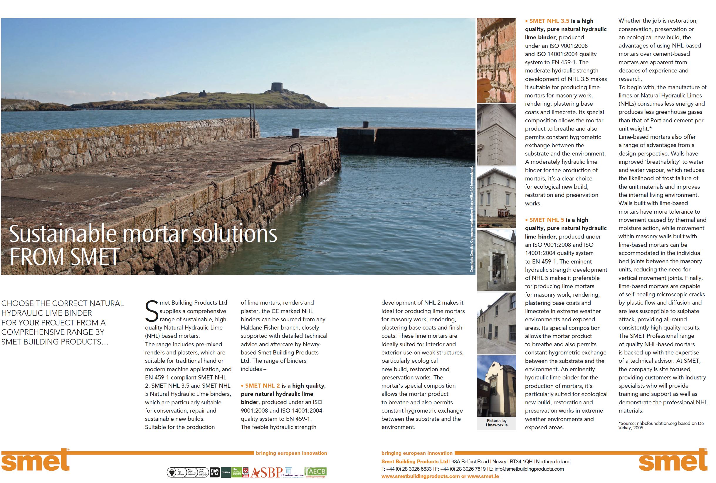SUSTAINABLE MORTAR SOLUTIONS FROM SMET - SMET